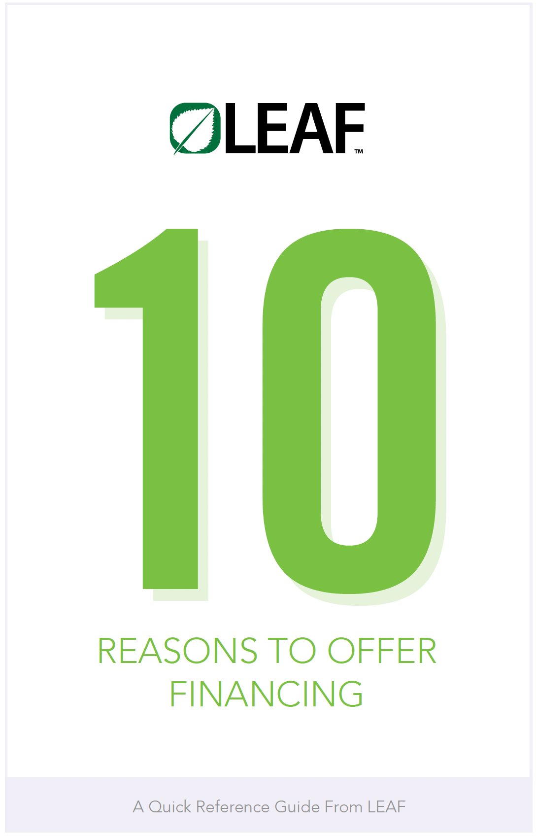 10 Reasons to Offer Financing